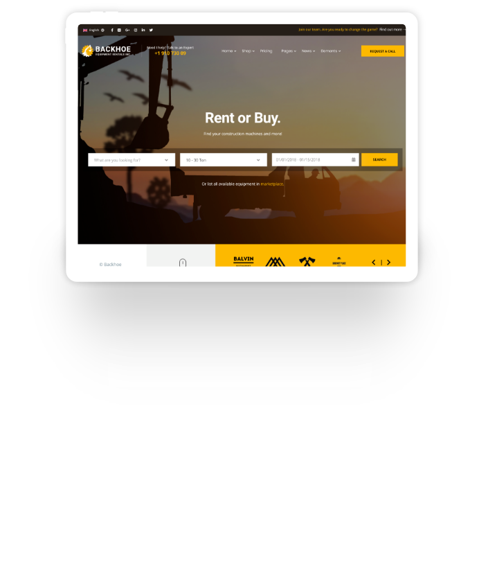 Landing – Backhoe – Heavy & Construction Equipment Rentals & Machinery ...