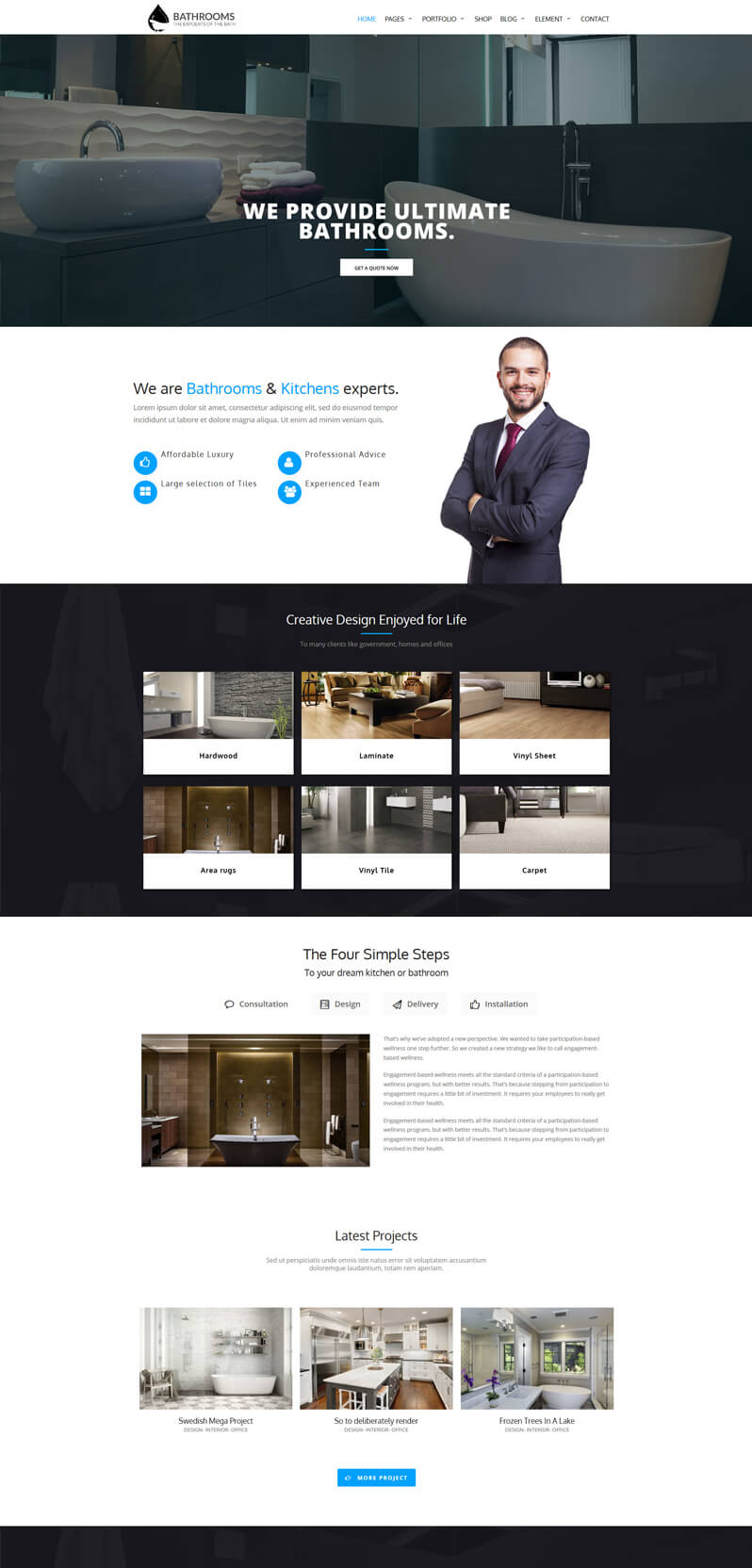 Bathrooms And Kitchens WordPress Theme Demos