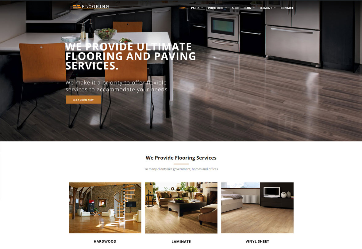 Flooring, Paving and Tiling Services WordPress Theme Demos